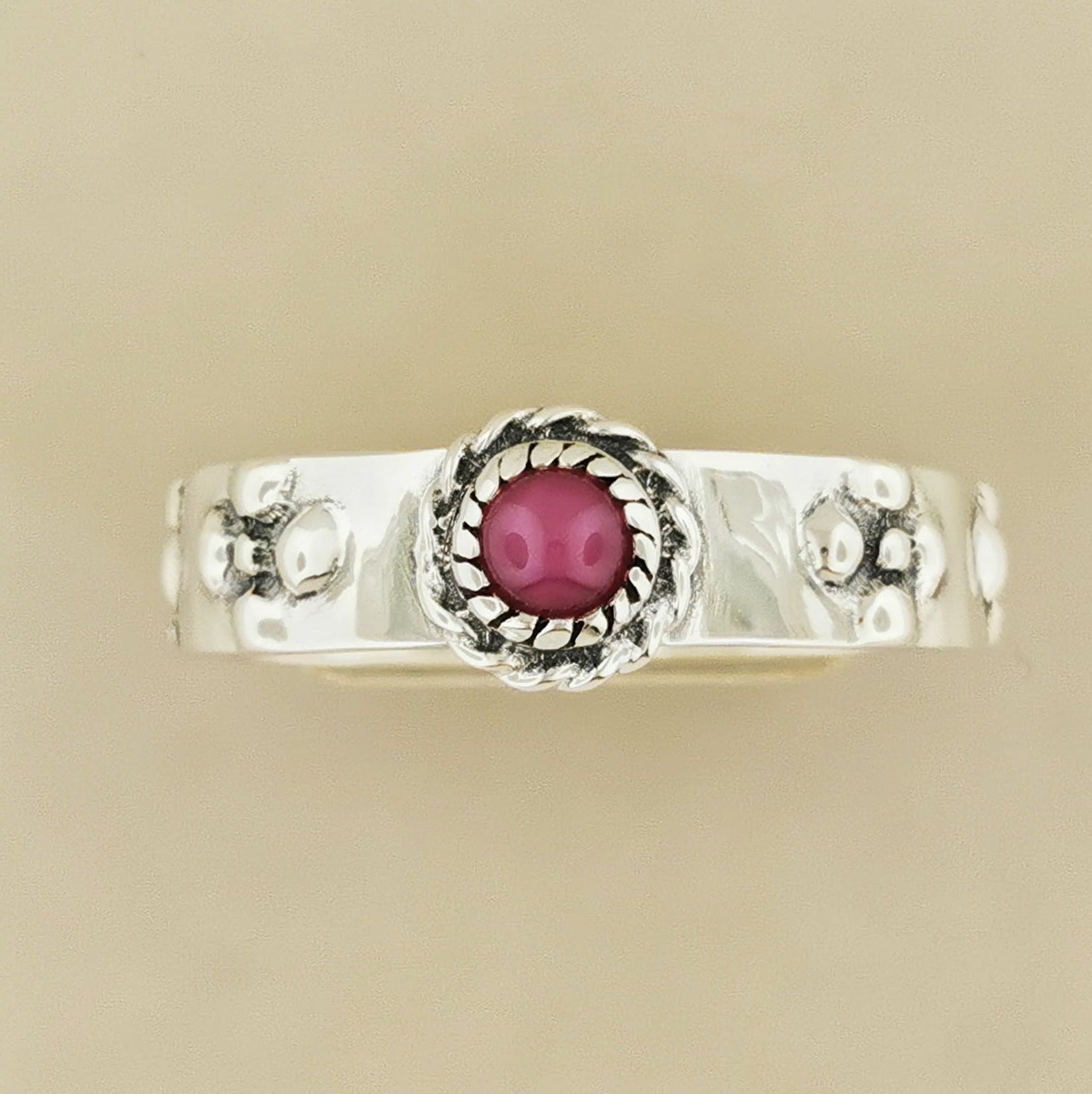 Howls Moving Castle Ring in Sterling Silver with Synthetic Star Ruby ...