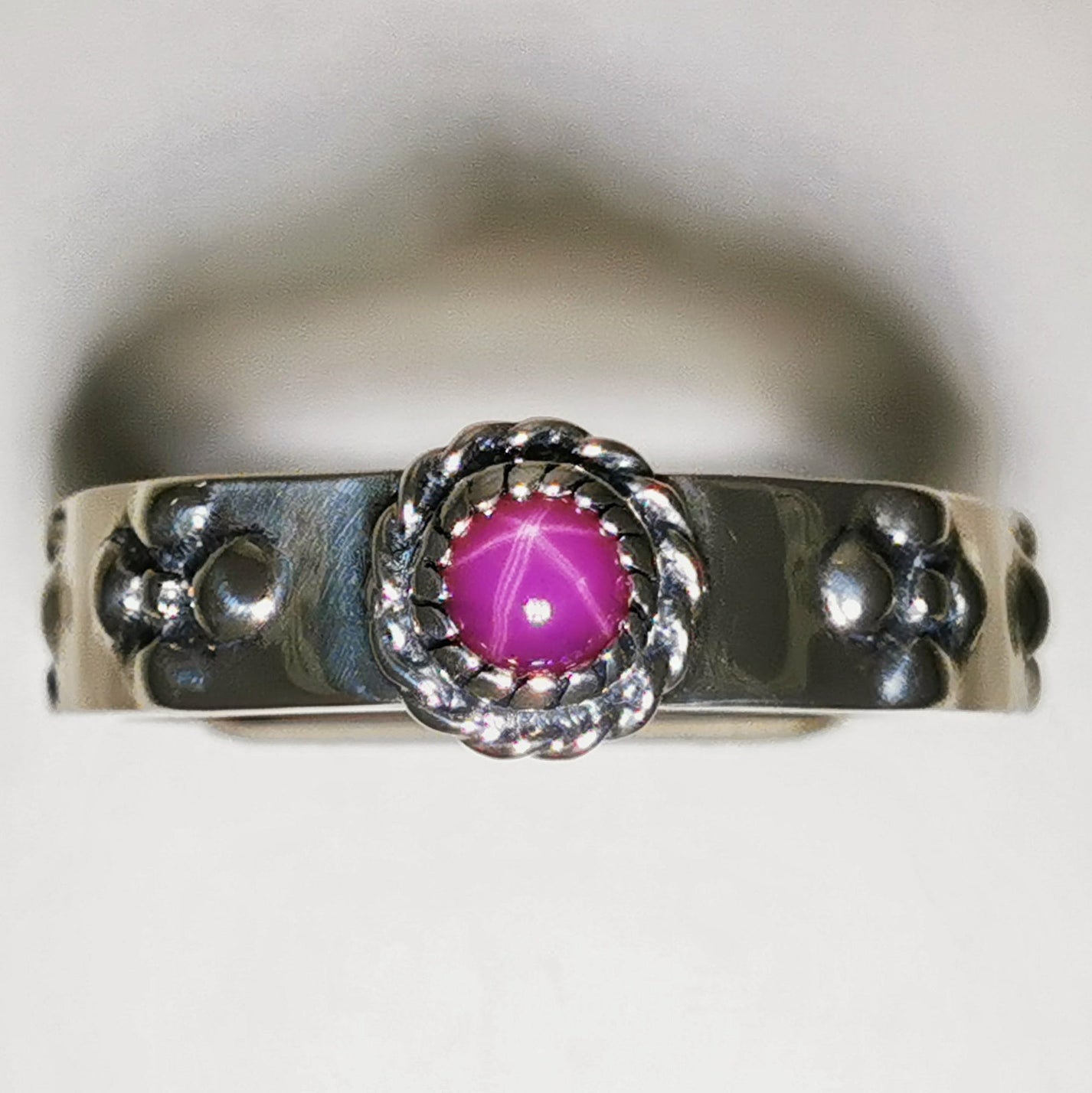 Howls Moving Castle Ring in Sterling Silver with Synthetic Star Ruby ...
