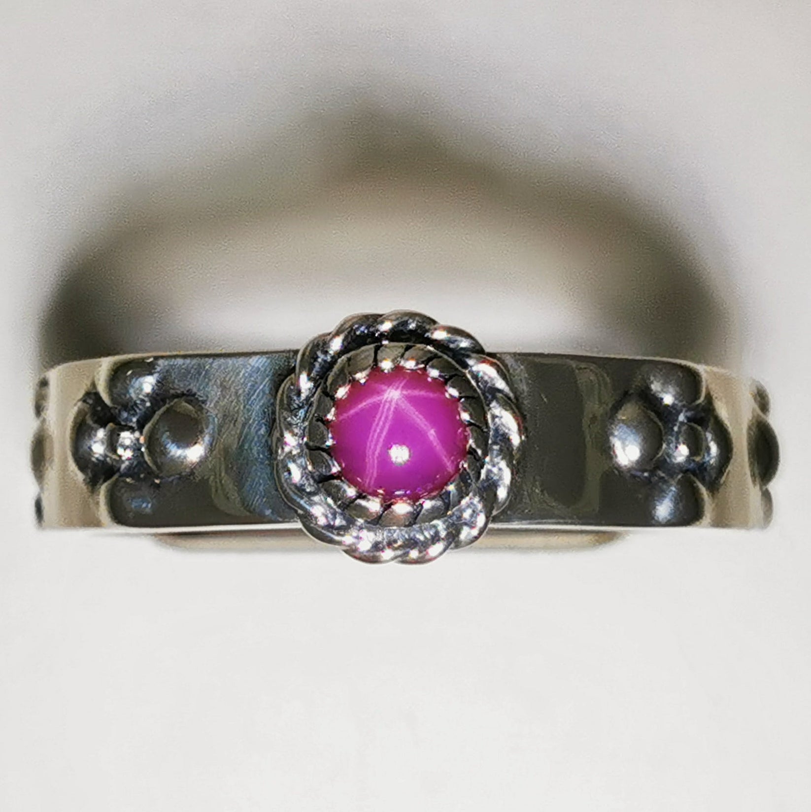 Howls Moving Castle Ring in Sterling Silver with Synthetic Star Ruby ...